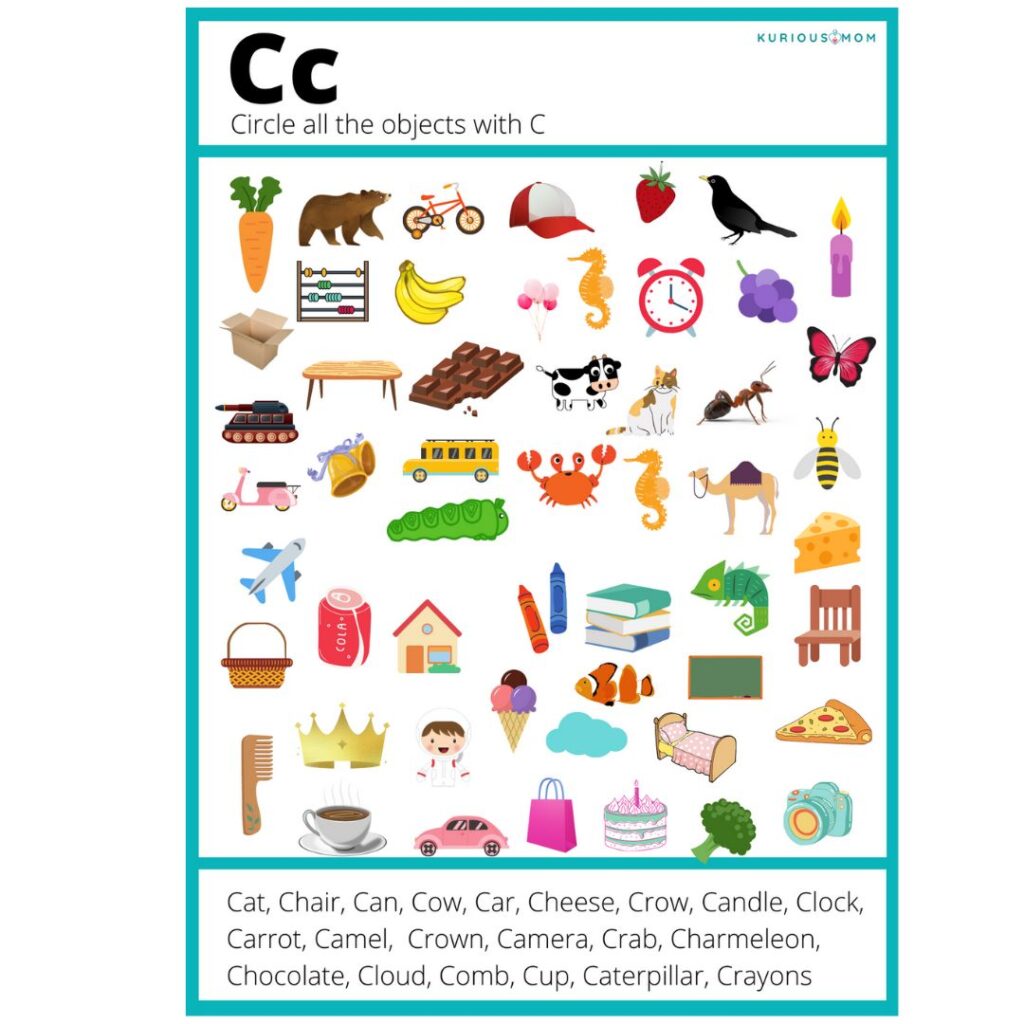 I Spy Alphabet printable Downloadable Printable worksheet - KuriousMom Shop