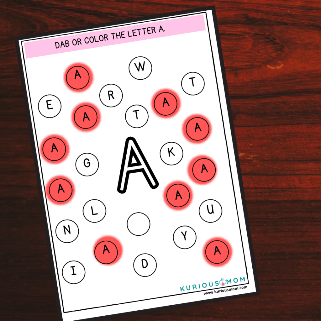 Dab or colour capital Alphabet Downloadable Printable Worksheet ...