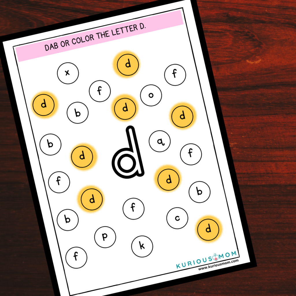Dab or colour small Alphabet Downloadable Printable Worksheet ...