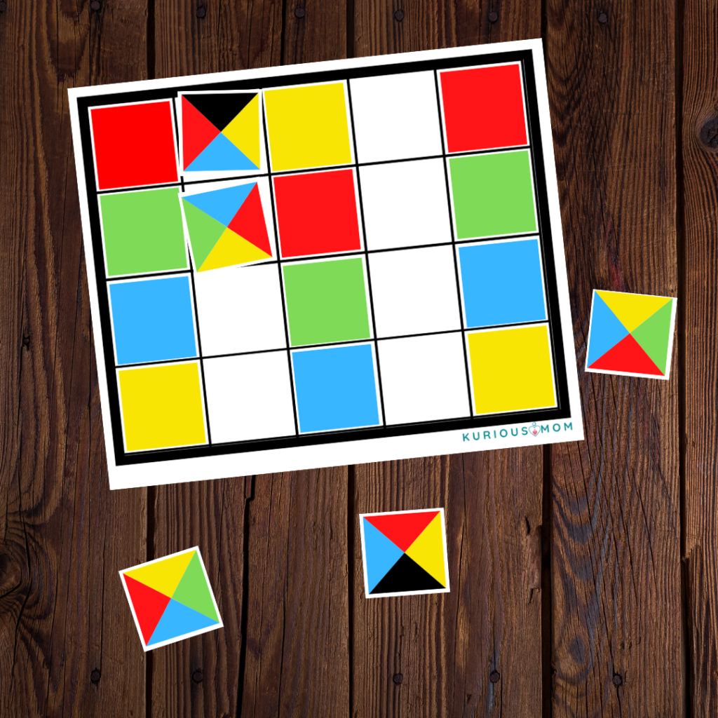 Complete the grid Downloadable Printable worksheet - KuriousMom Shop