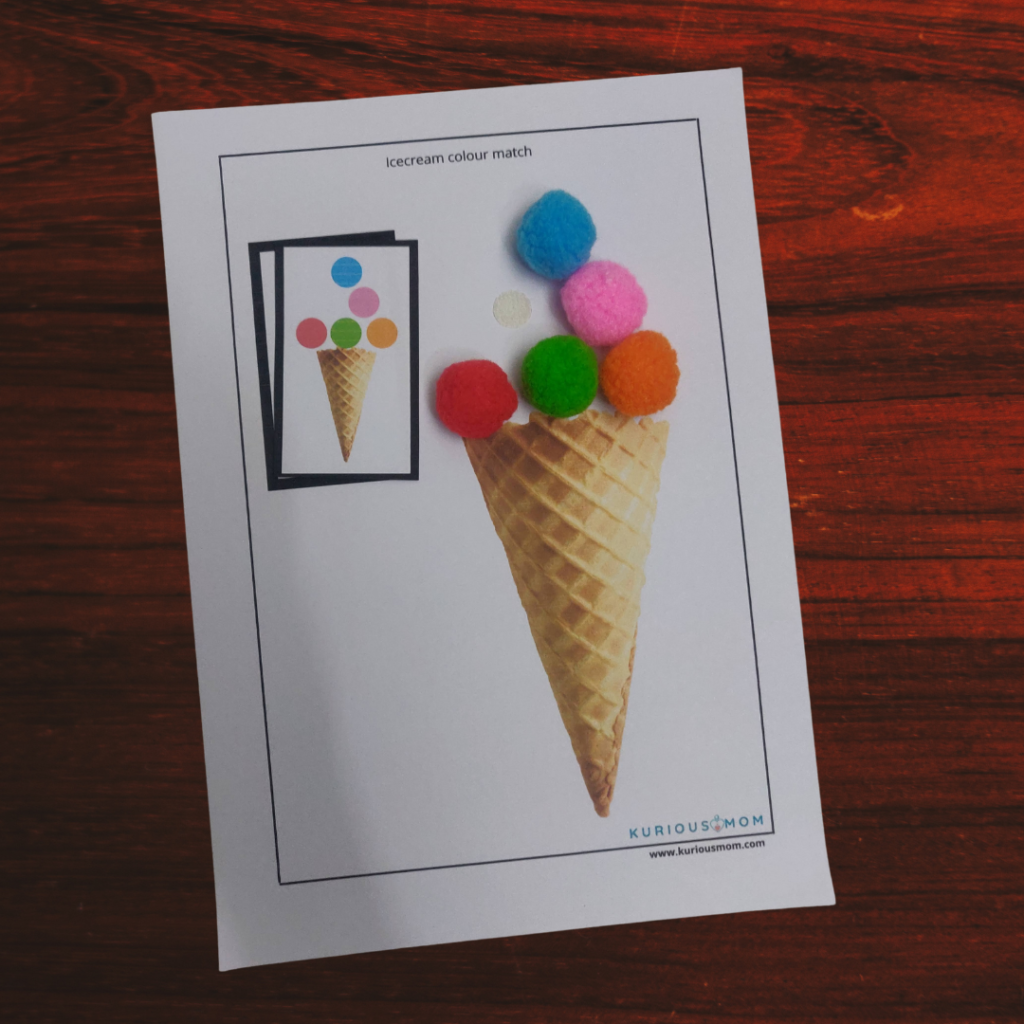 Ice-cream scoop colour Activity Kit KMACT009 - KuriousMom Shop