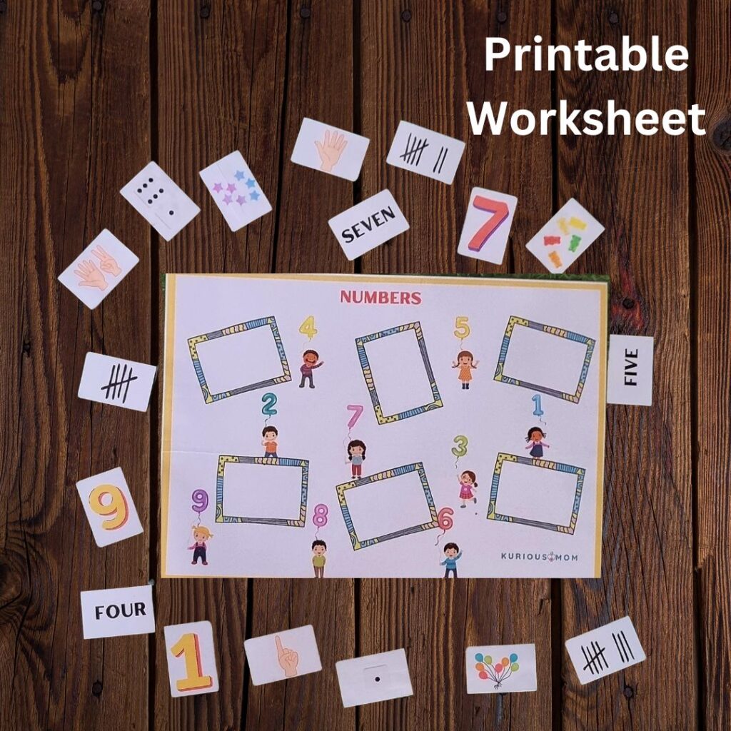 Find different number Downloadable Printable worksheet - KuriousMom Shop
