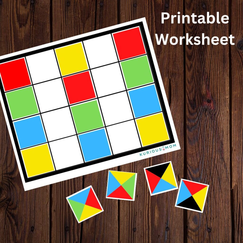 Complete the grid Downloadable Printable worksheet - KuriousMom Shop