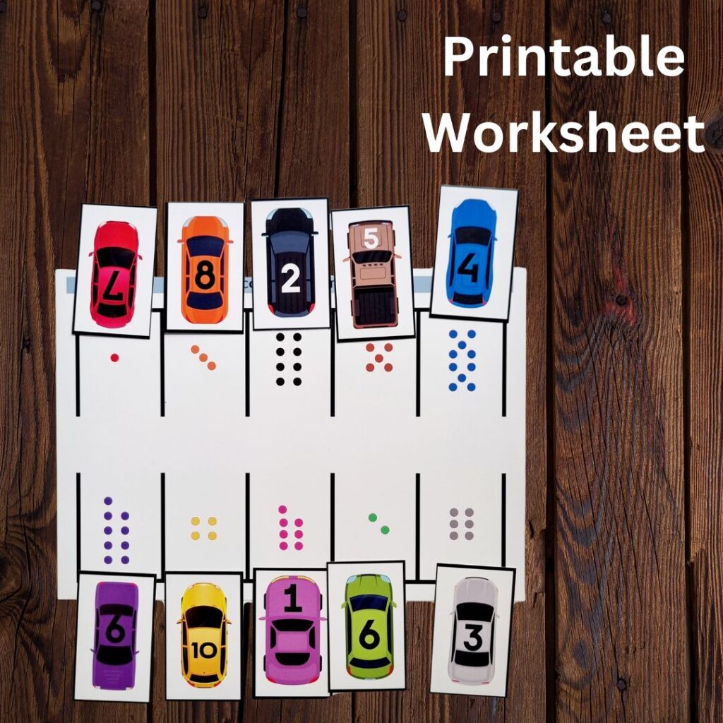 Car games Downloadable Printable worksheet - KuriousMom Shop