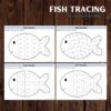 Fish tracing printable worksheet - KuriousMom Shop