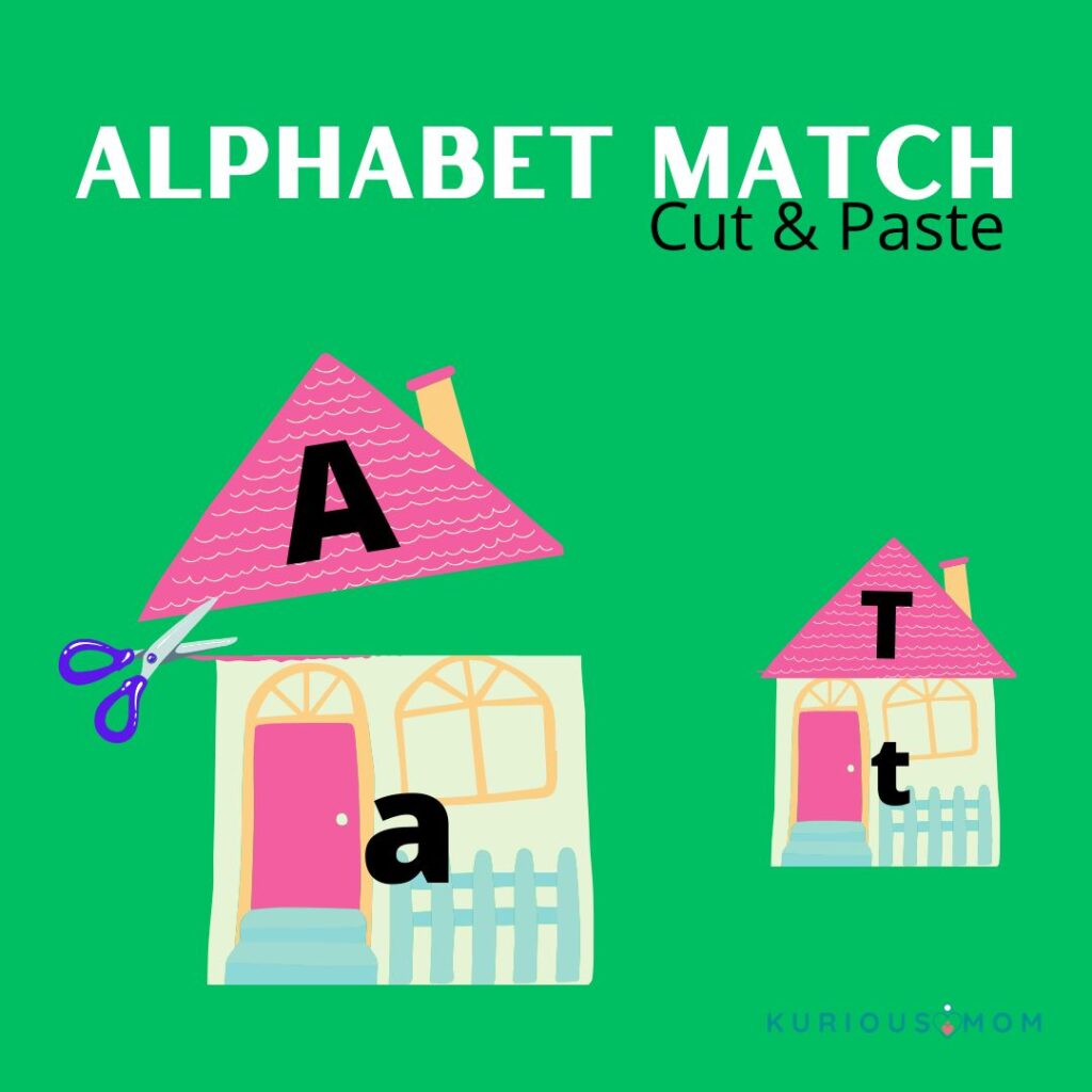 Alphabet house printable worksheet - KuriousMom Shop